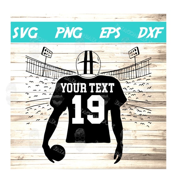 American Football Player Back SVG | Etsy