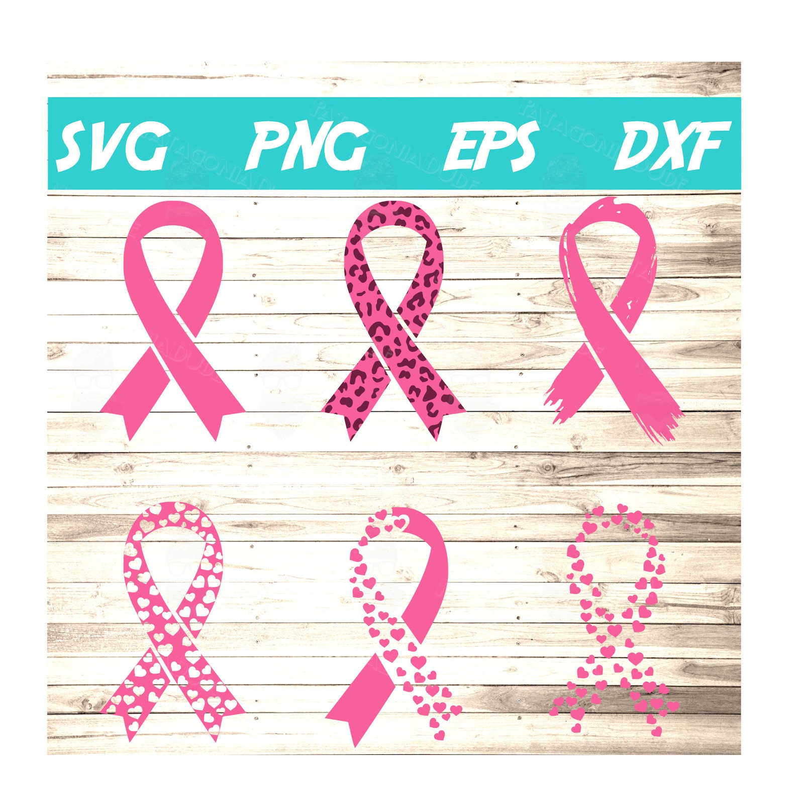 Cancer Ribbon SVG Bundle Cancer Ribbon PNG - Etsy