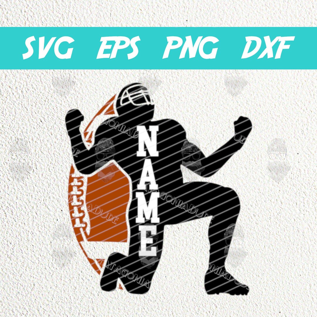 Football Name SVG PNG, Football Player Template SVG - Etsy
