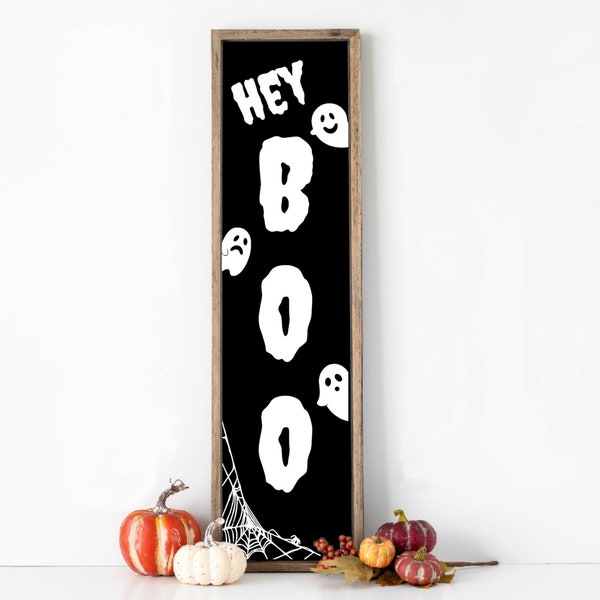 Hey Boo Vertical Porch Sign - Etsy
