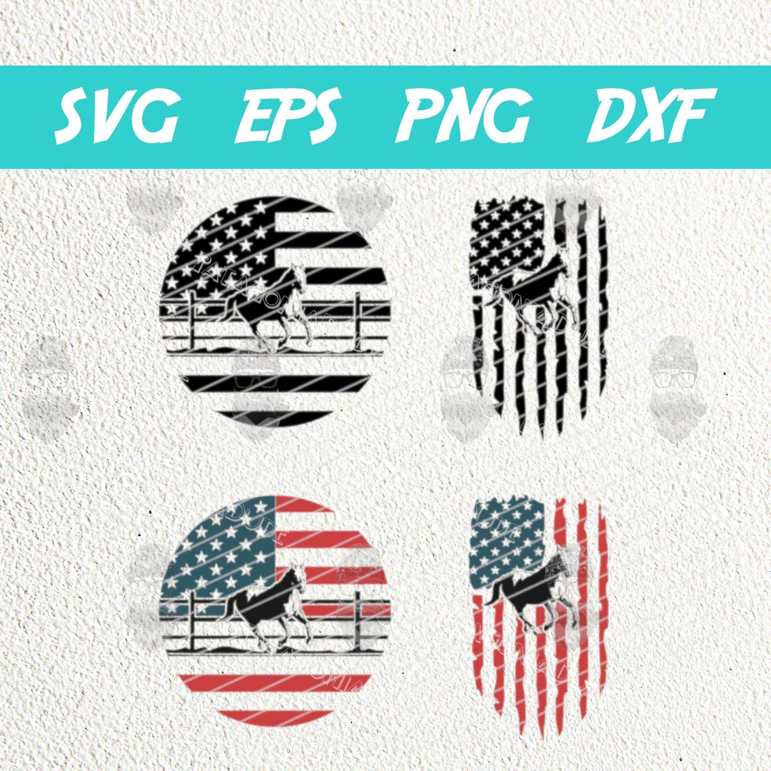 Horse Farm SVG PNG, Horses SVG, Horse Field American Flag, Glowforge ...