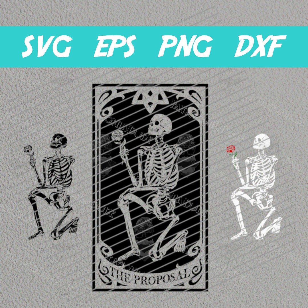 Skeleton Proposing SVG PNG, Skeleton Lover SVG - Etsy