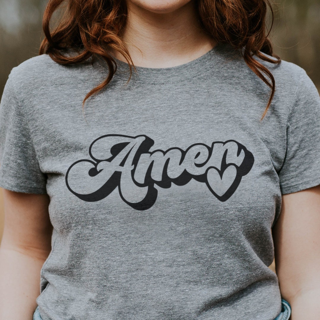 Amen SVG PNG Christian Retro Design - Etsy