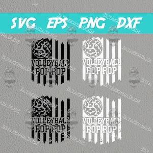 Volleyball Pop Pop SVG, Volleyball Grandpa PNG - Etsy