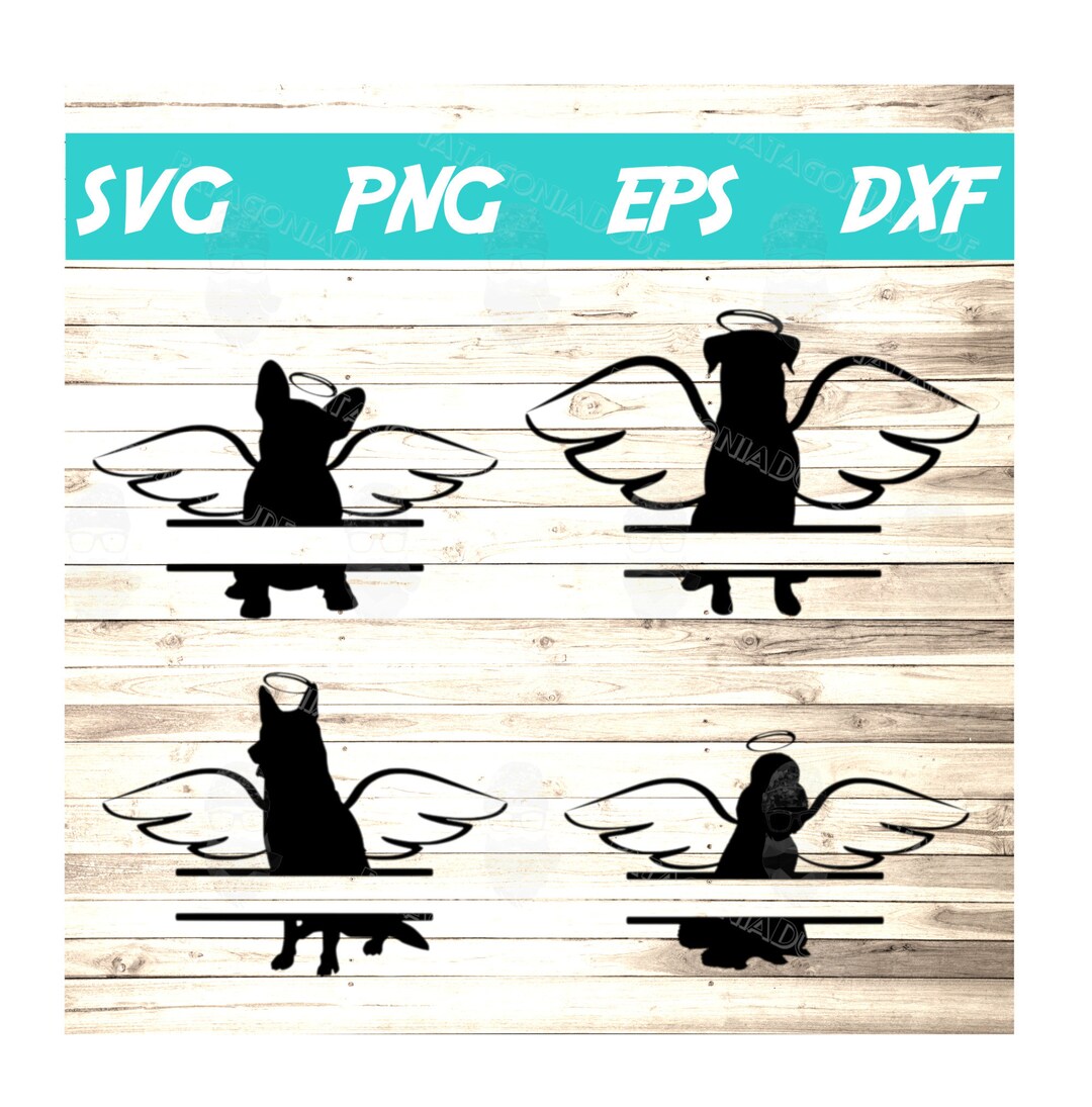 Pet Dog Memorial SVG, Customizable, Dog Loss, Angel Wings - Etsy