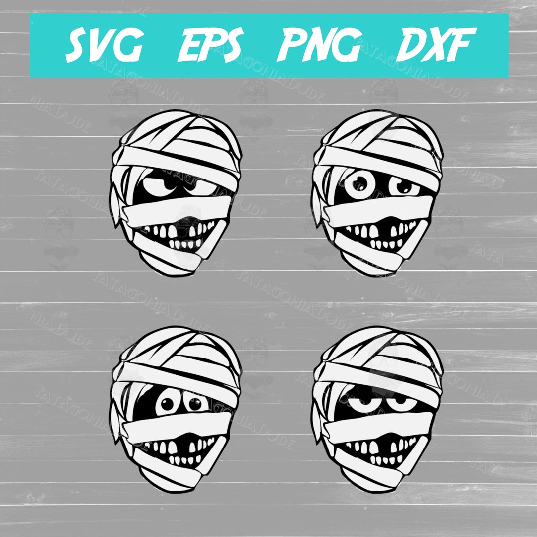 Mummy Face SVG, Mummy Face PNG - Etsy