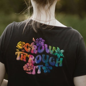 Grow Through It PNG, Floral, Motivationa PNG - Etsy