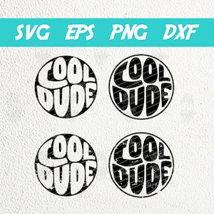 Cool Dude SVG PNG - Etsy