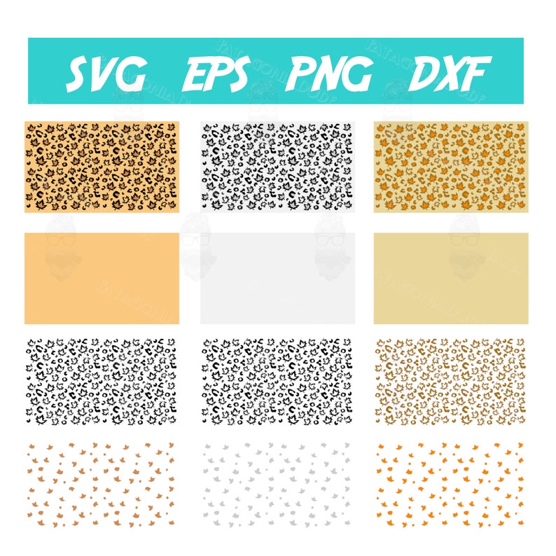 Fall Leopard Print SVG Background - Etsy
