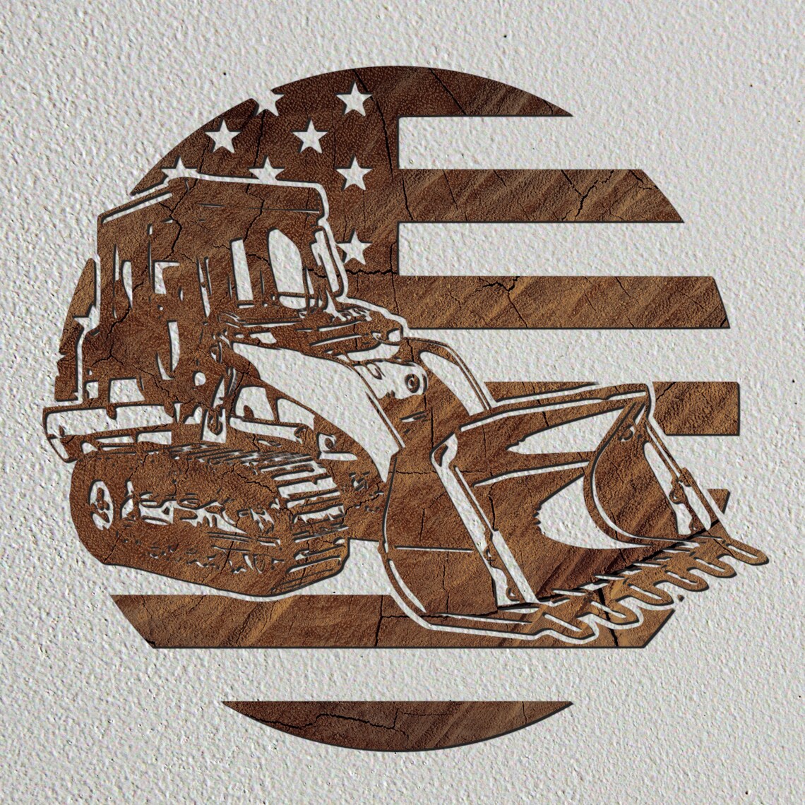 Bulldozer SVG USA Flag - Etsy