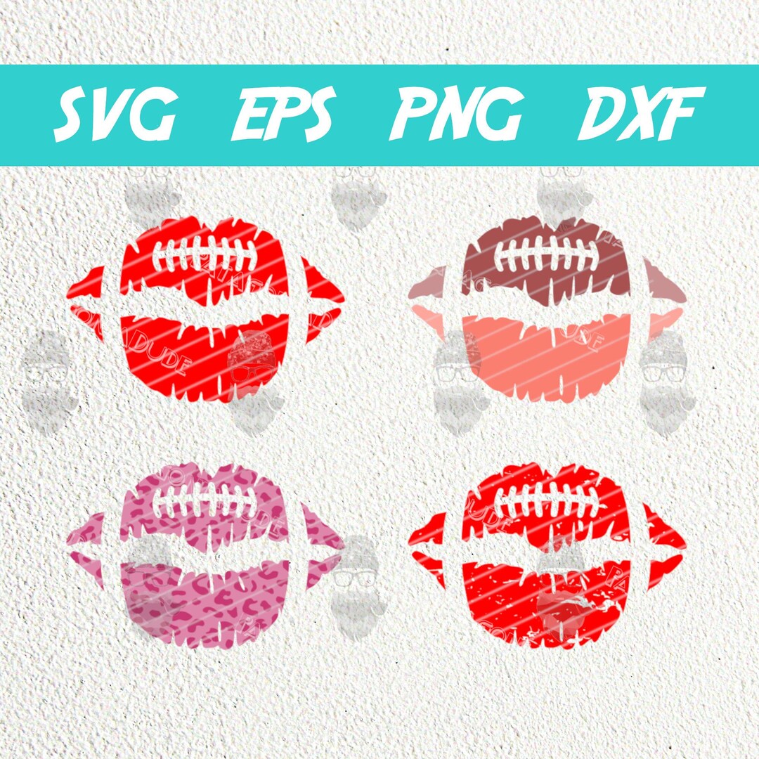 Football Lips SVG PNG - Etsy