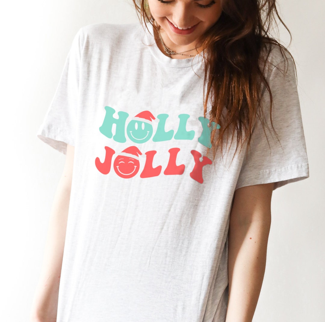 Holly Jolly Smiley Face SVG - Etsy