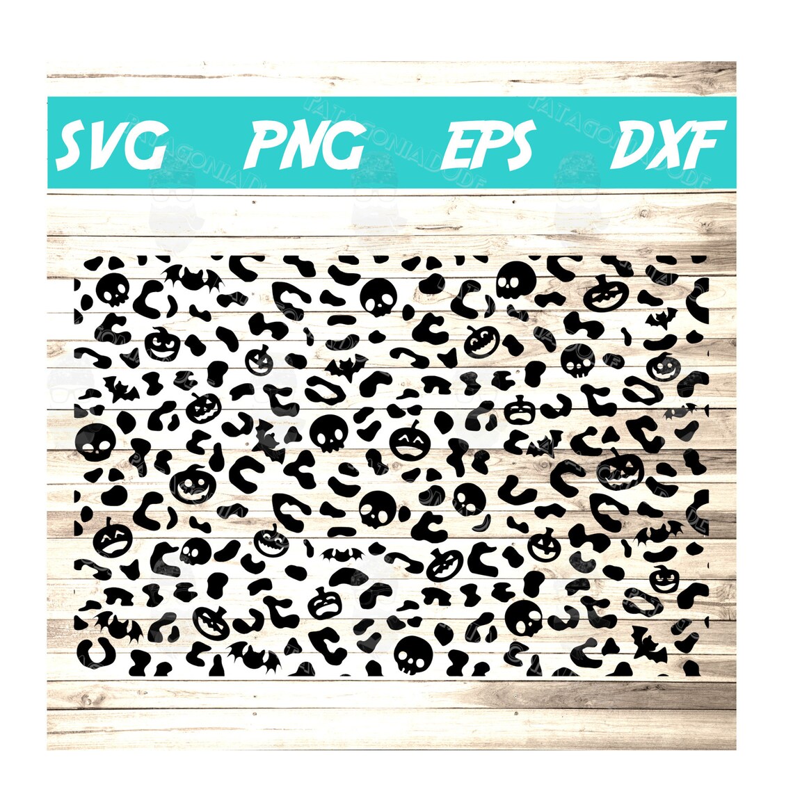 Halloween Leopard Print SVG - Etsy