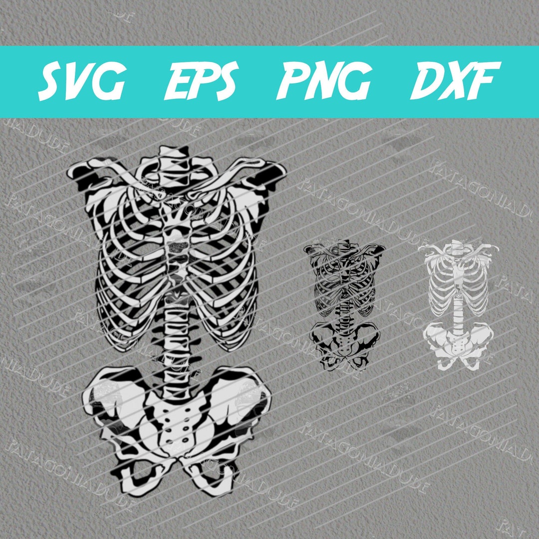 Ribcage SVG, Halloween Skeleton Rib Cage PNG, Front View - Etsy