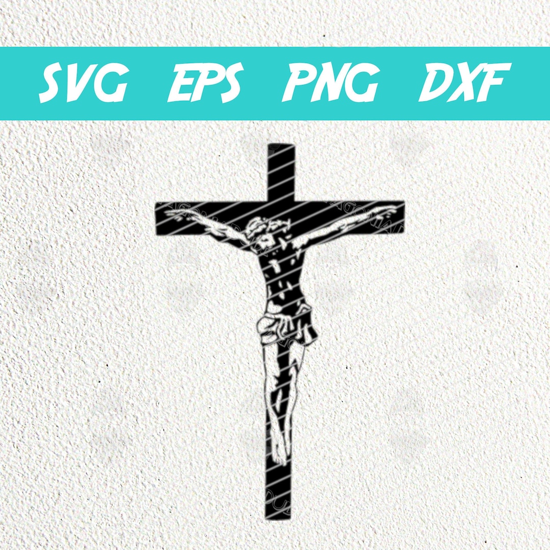 Crucifix SVG PNG, Christian Cross SVG - Etsy