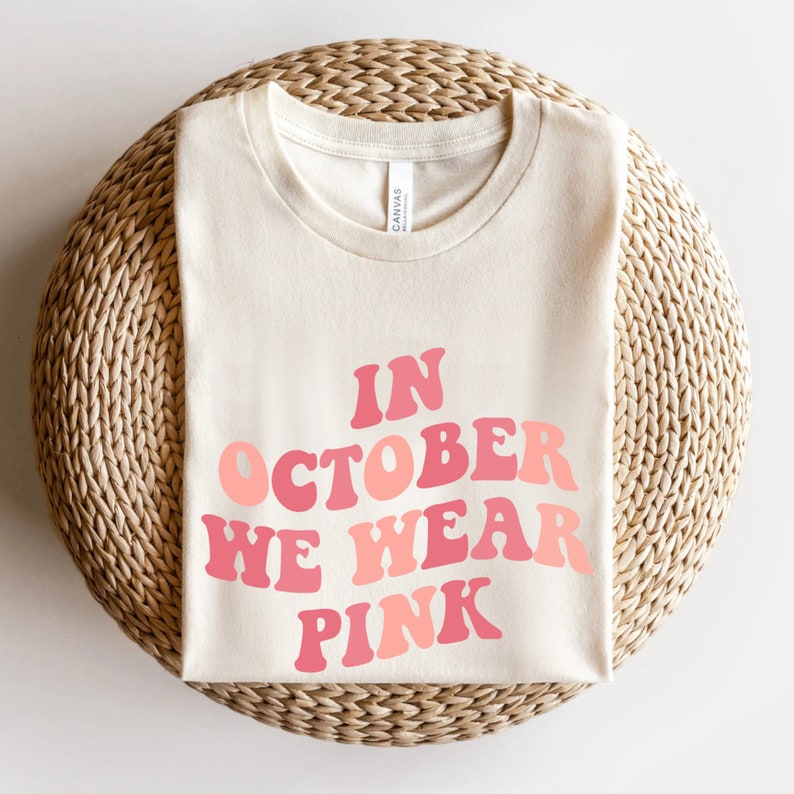 In October We Wear Pink SVG in October We Wear Pink PNG - Etsy