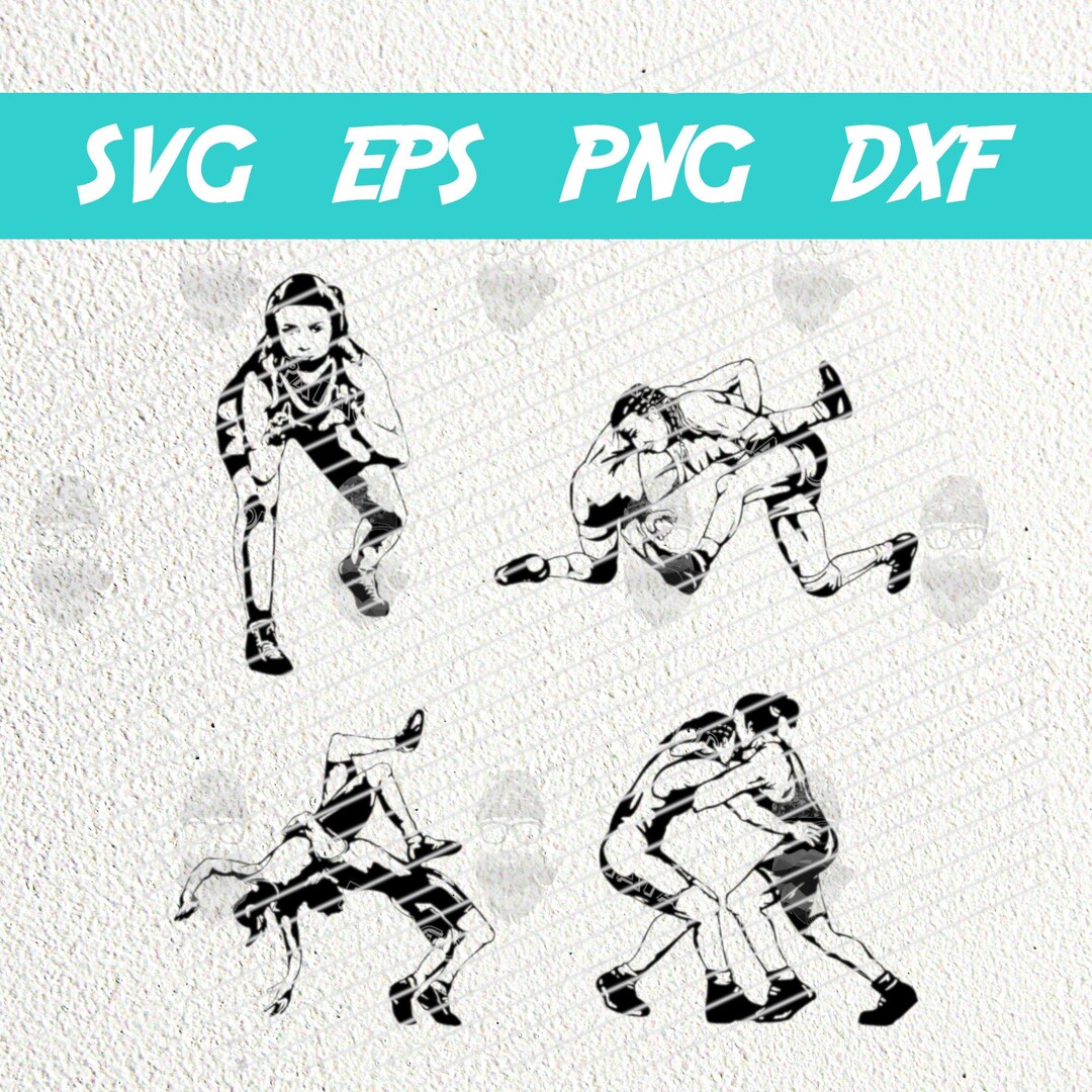 Lucha libre SVG PNG, silueta de luchadoras femeninas, imágenes ...