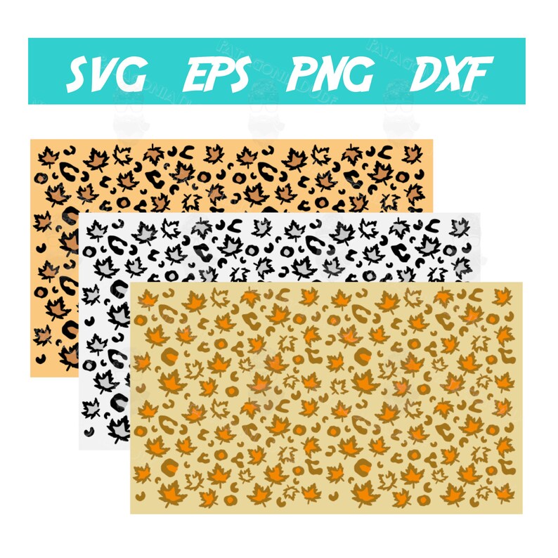 Fall Leopard Print SVG Background - Etsy