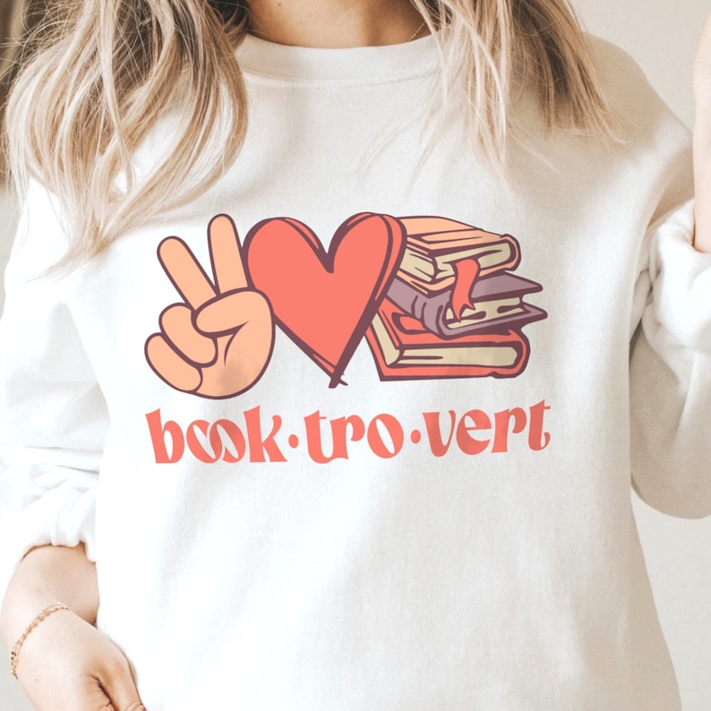 Booktrovert SVG Booktrovert PNG Book Lover - Etsy