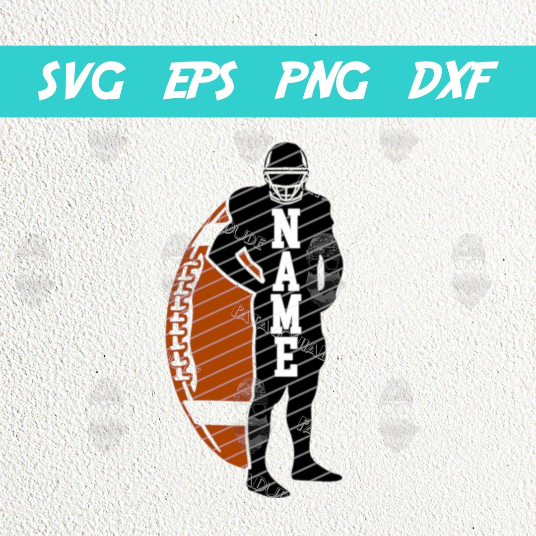 Football Name SVG PNG Football Player Template SVG - Etsy