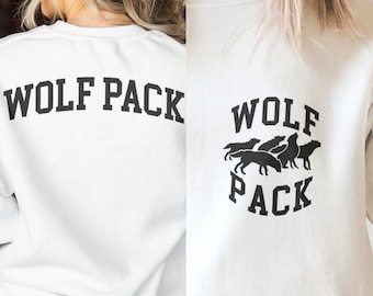 Wolf Pack SVG Bundle, PNG, Wolves Clipart, Hand Drawn Wolf Vector ...