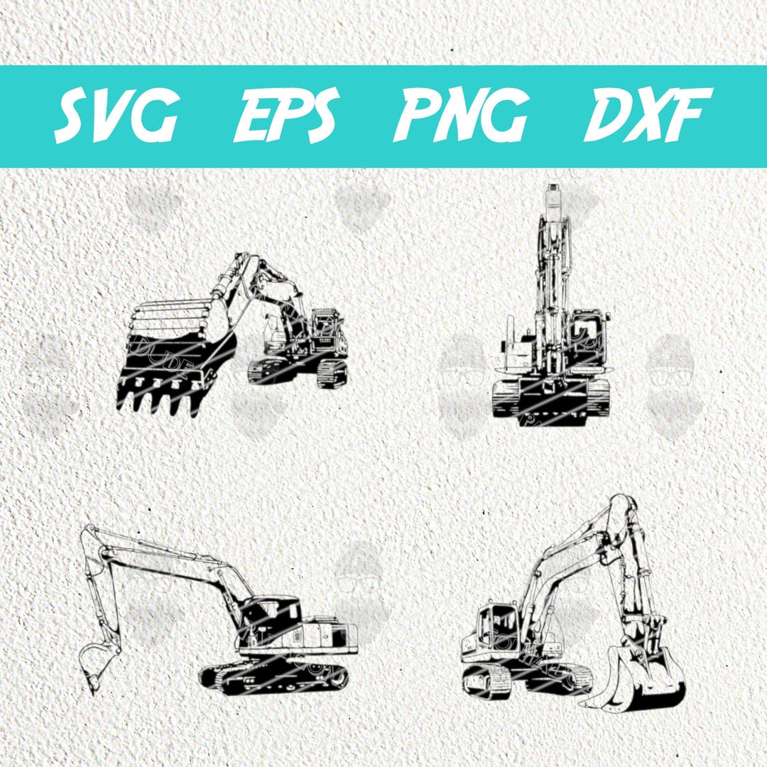Excavator SVG PNG, Excavators Bundle - Etsy