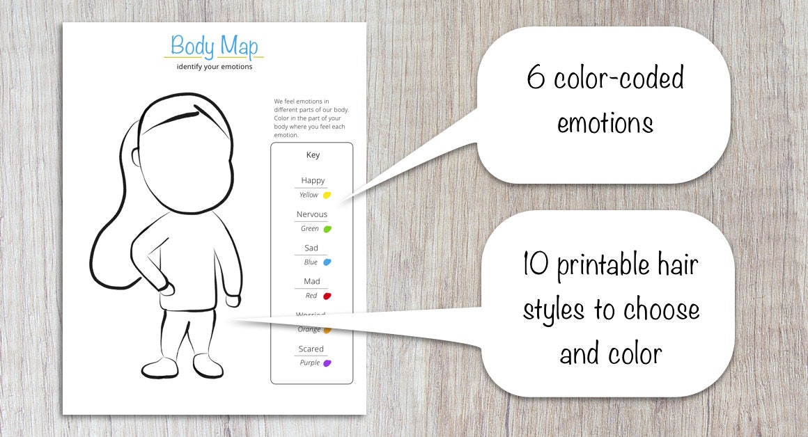 Feelings Bundle for Kids - Identify Emotions. Kids Coloring Sheet ...