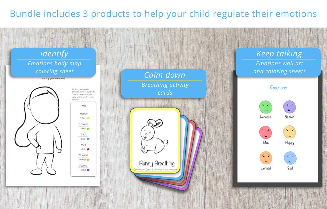 Feelings Bundle for Kids - Identify Emotions. Kids Coloring Sheet ...