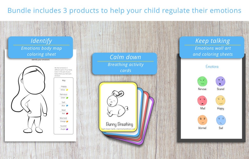 Feelings Bundle for Kids - Identify Emotions. Kids Coloring Sheet ...