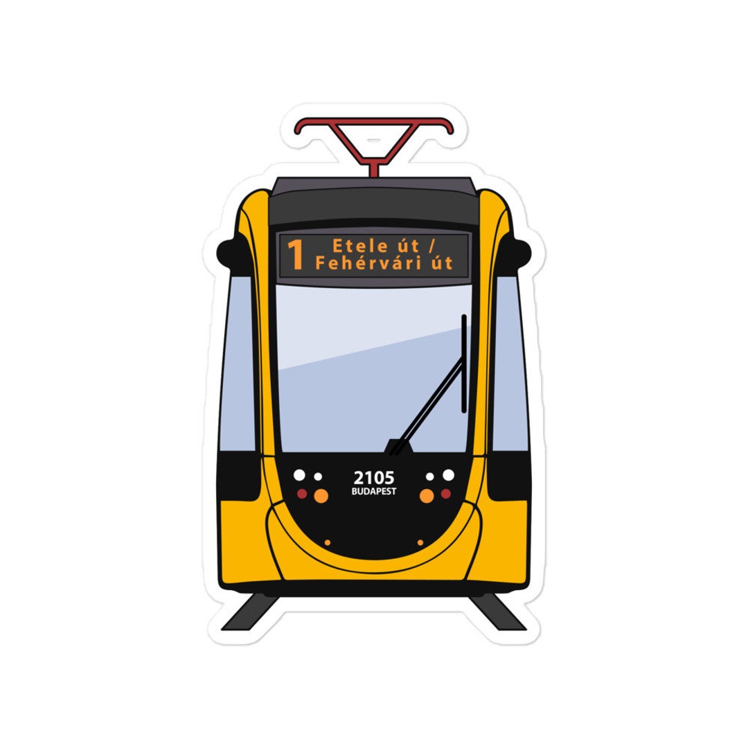 Budapest Tram Sticker - Etsy