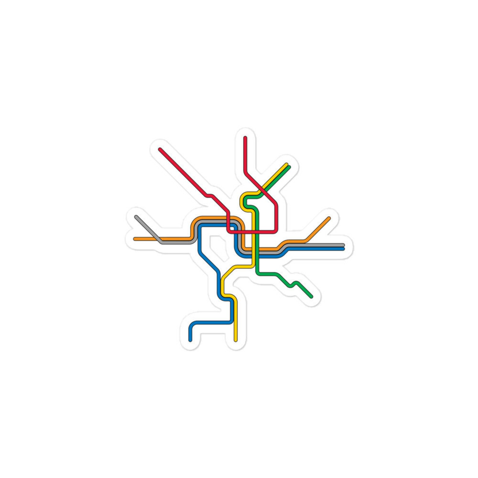 Washington Metro Transit Map Sticker - Etsy