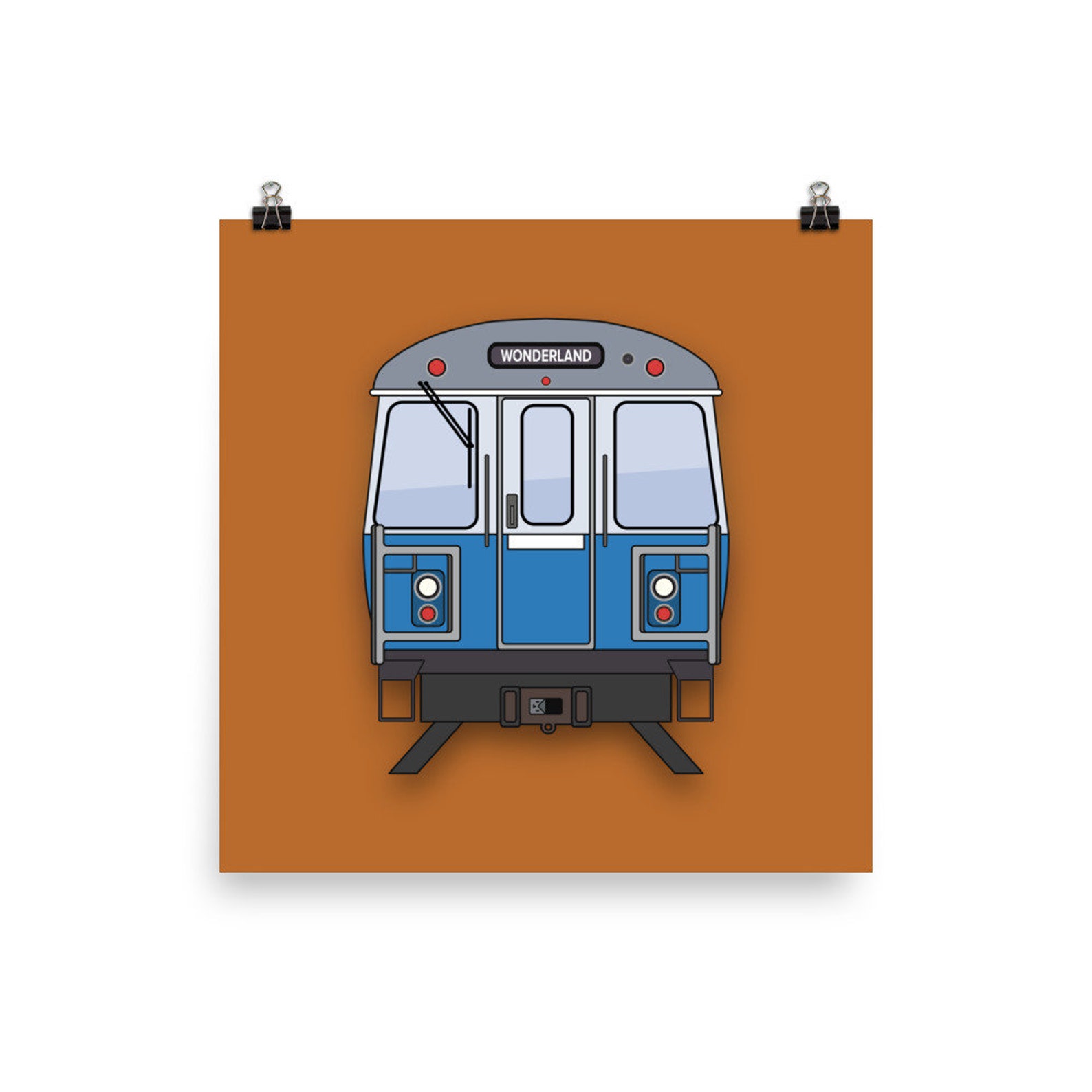 Boston T Subway Train Blue Line Wall Art - Etsy