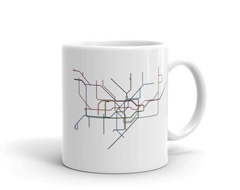 London Underground Tube Subway Map Mug City Coffee Mug Tea Mug England ...
