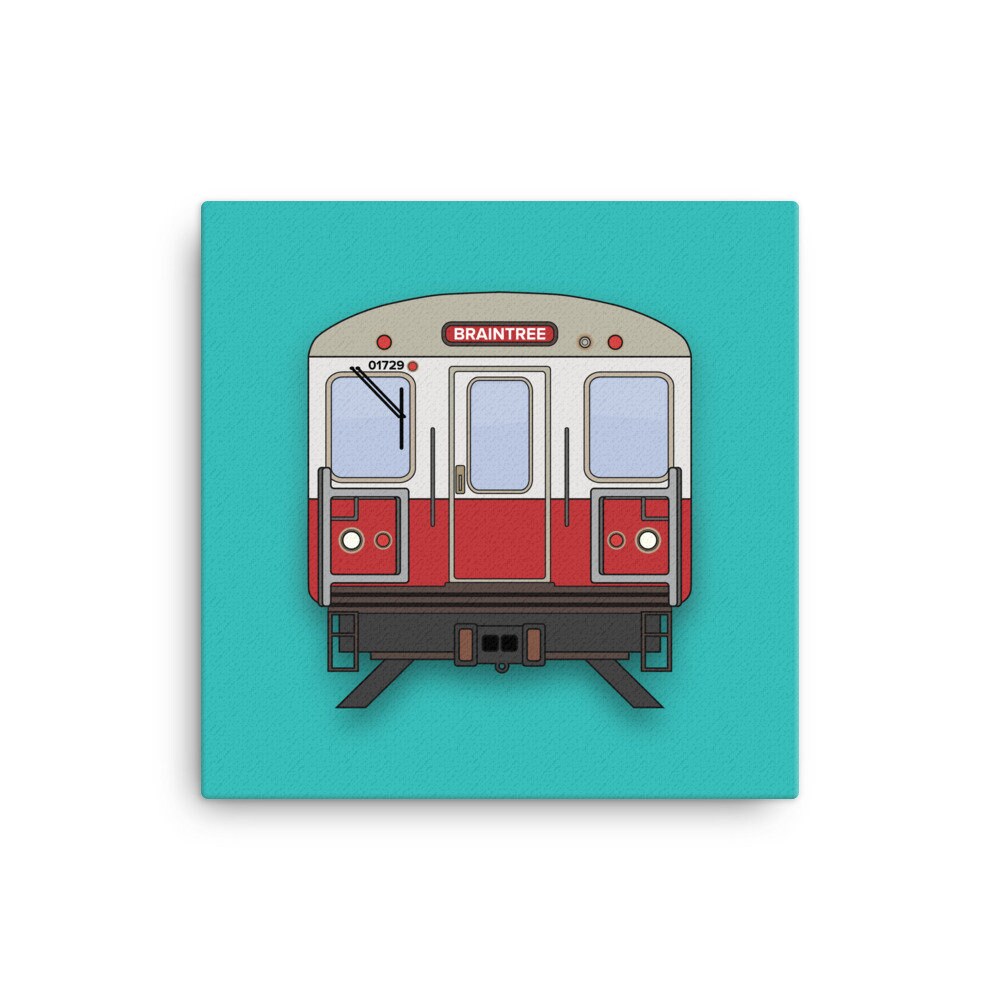 Boston T Subway Train Red Line Wall Art - Etsy