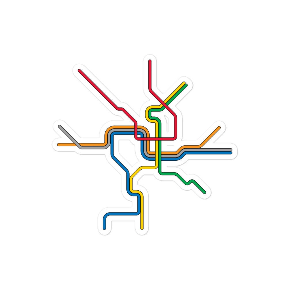 Washington Metro Transit Map Sticker - Etsy