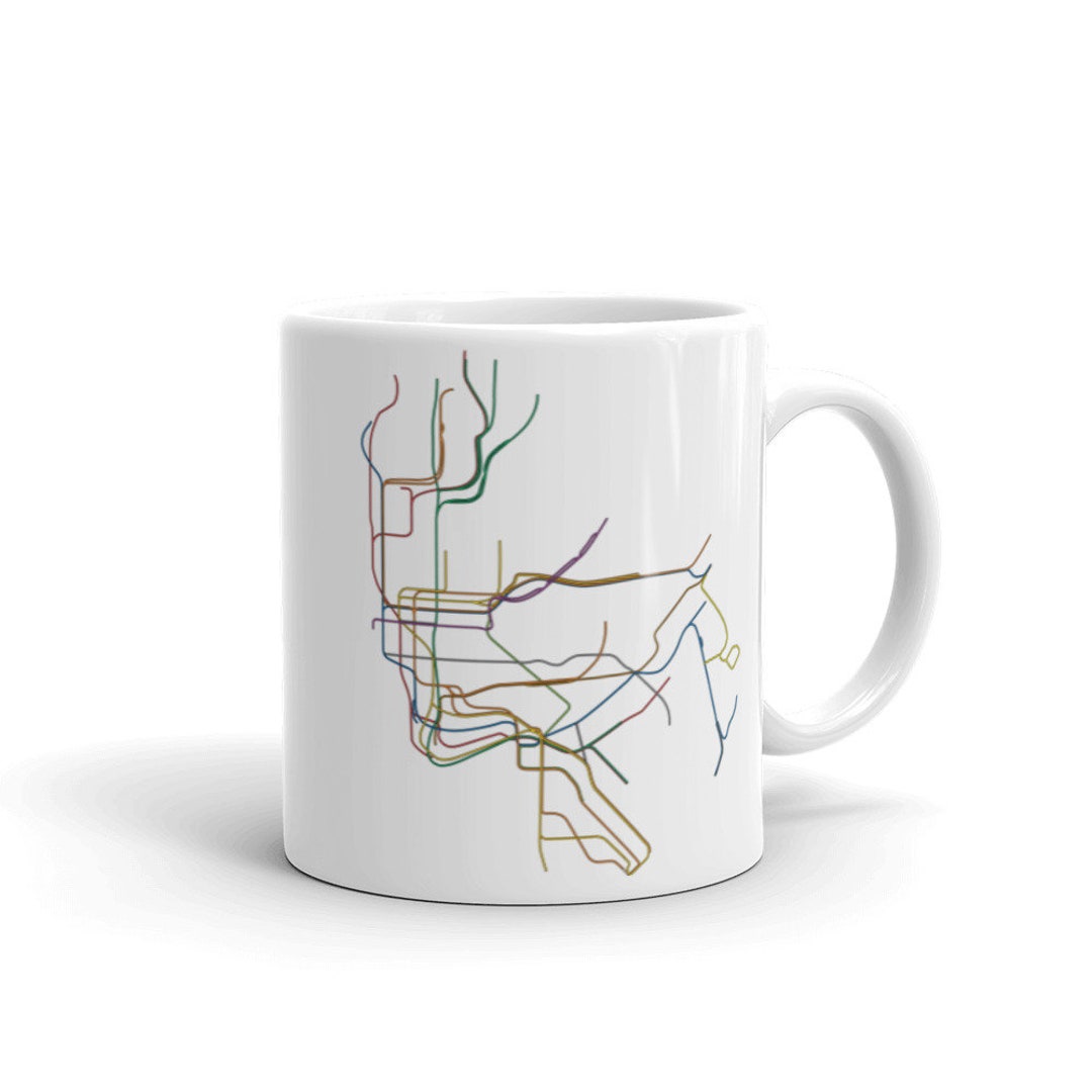 New York City Subway Transit Map Mug - Etsy