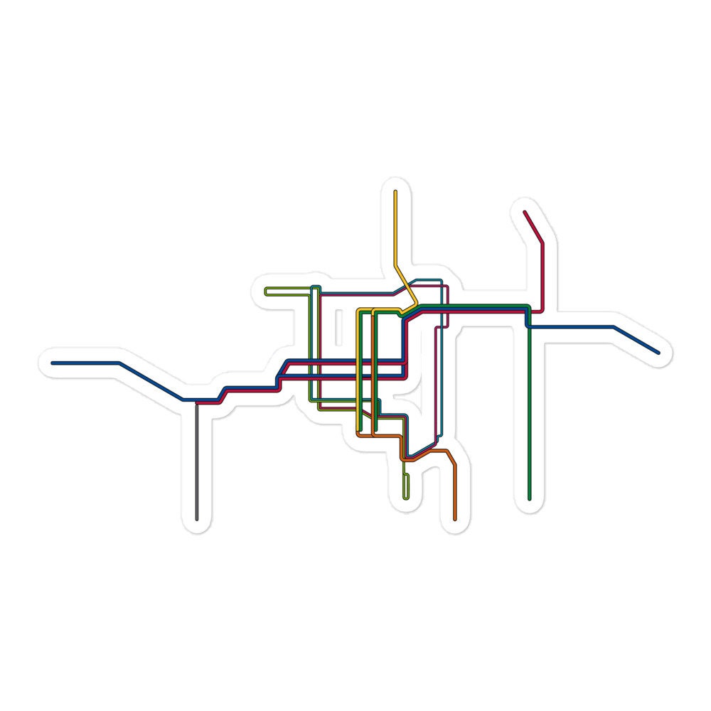 Portland MAX Light Rail & Portland Streetcar Transit Map Sticker - Etsy
