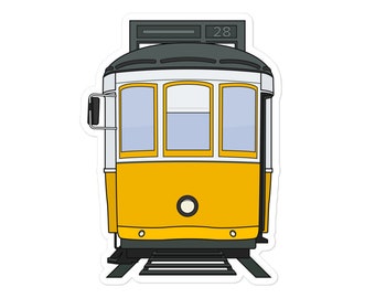 Yellow Lisbon Tram 28 Rubber Stamp / Iconic City Landmark for - Etsy