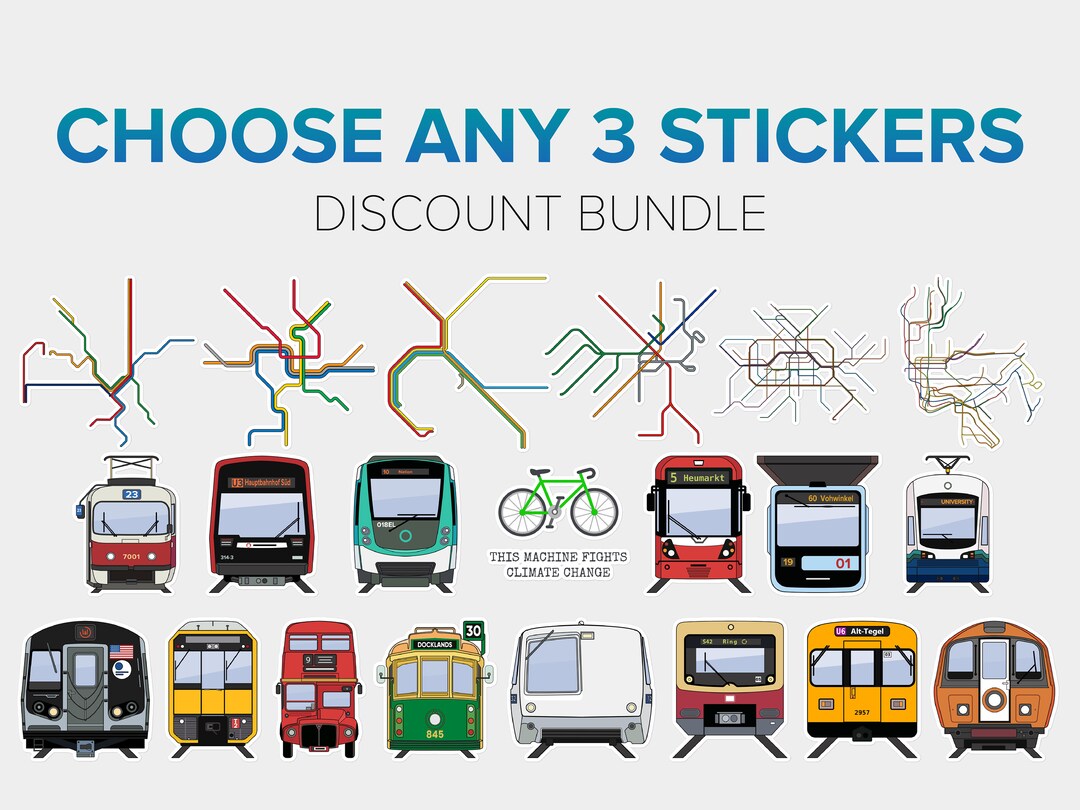 Choose Any 3 Stickers Discount Bundle - Etsy