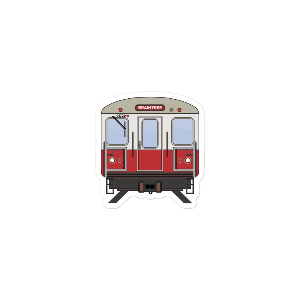 Boston T Subway Train Red Line Sticker - Etsy