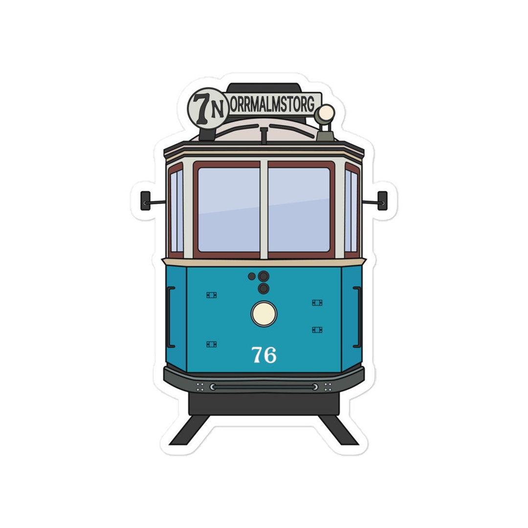 Stockholm Tram Djurgårdslinjen Sticker - Etsy