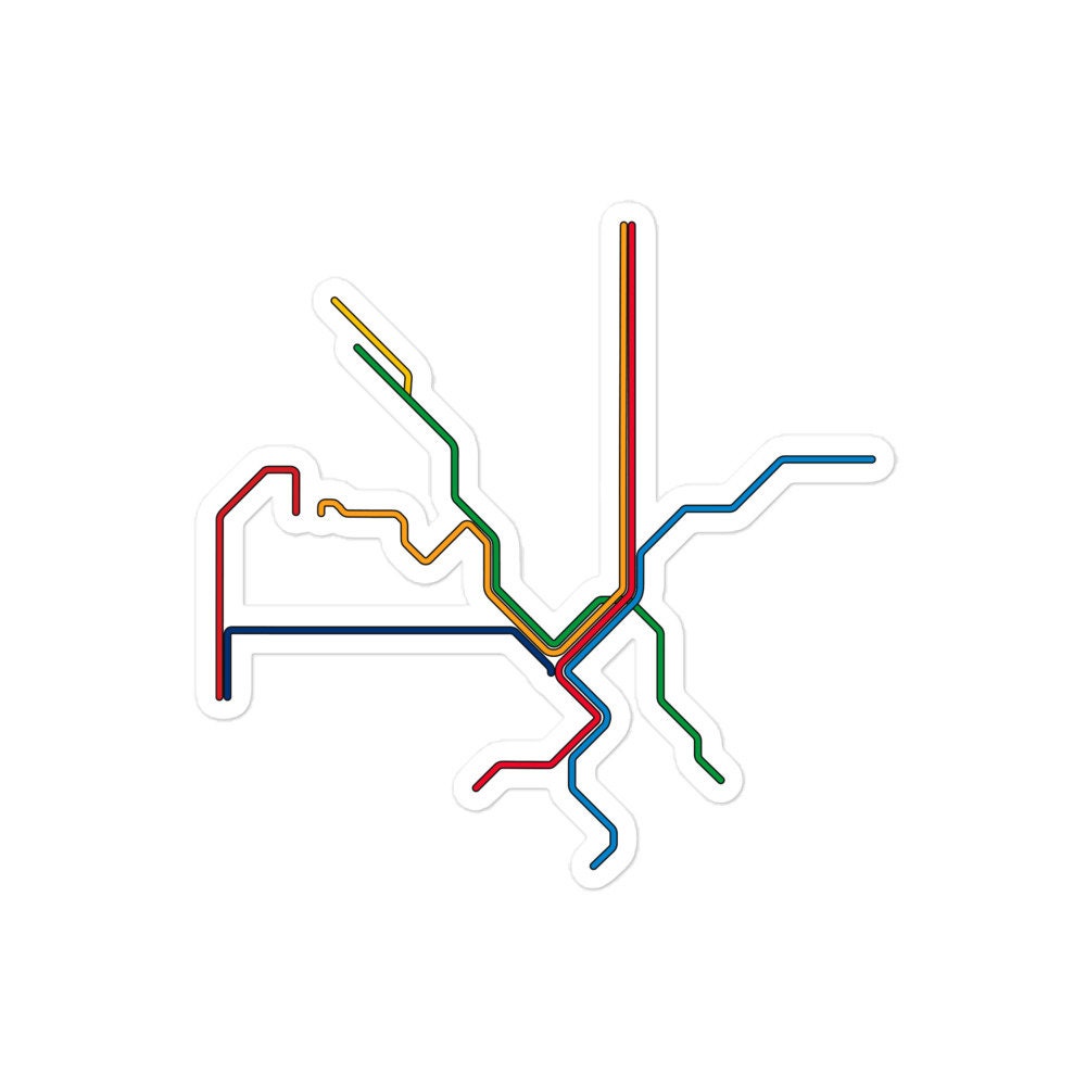 Dallas DART Light Rail Transit Map Sticker - Etsy