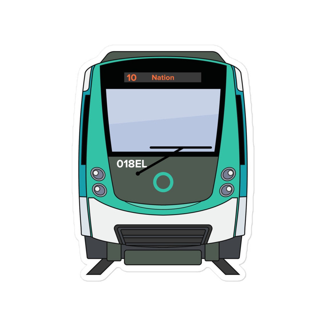 Paris Métro Train Sticker - Etsy