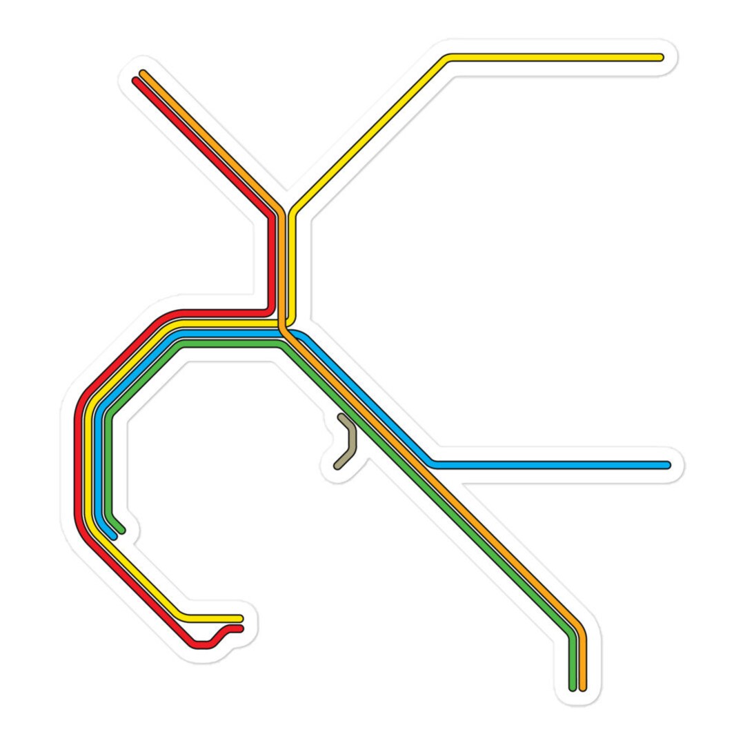 San Francisco BART Transit Map Sticker - Etsy