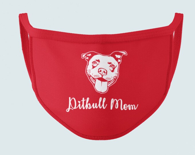 Pit Bull Face Mask, Pit Bull Mom Face Mask, Pitbull Face Mask, Pit Bull ...