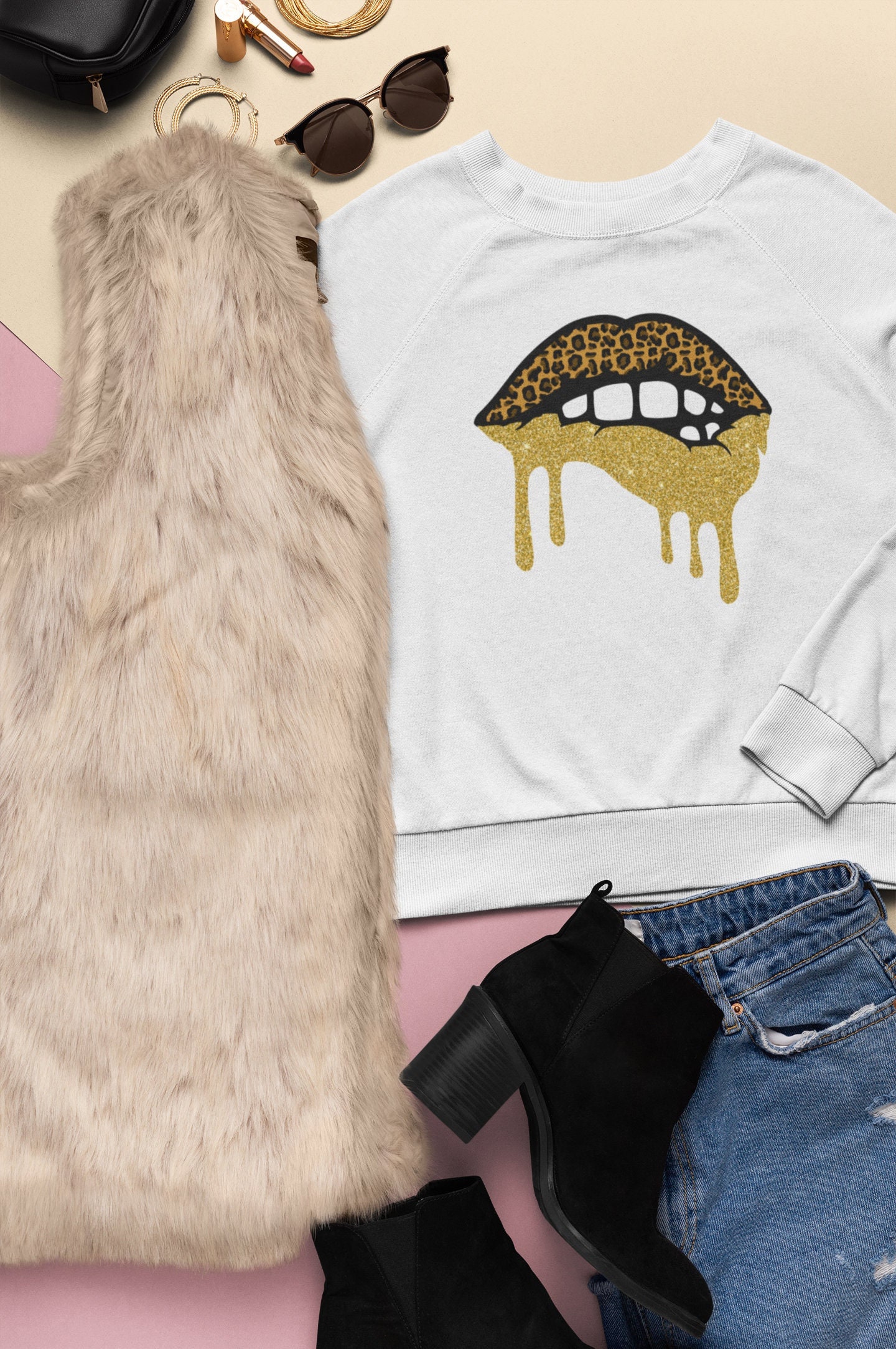 Dripping Kiss Lips Savage Lips Dripping Leopard Kiss Lips - Etsy