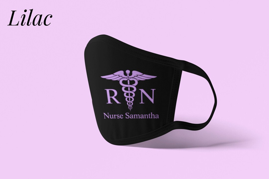 Personalized RN Nurse Face Mask, Custom Name on RN Face Mask, Best ...