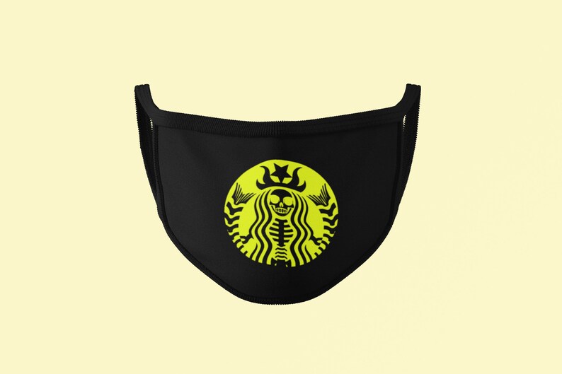 Starbucks Coffee Face Mask Skull Face Mask Starbuck - Etsy