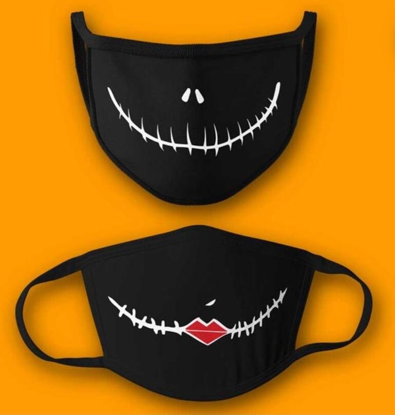 JACK and SALLY Face Mask the Nightmare Before Christmas - Etsy