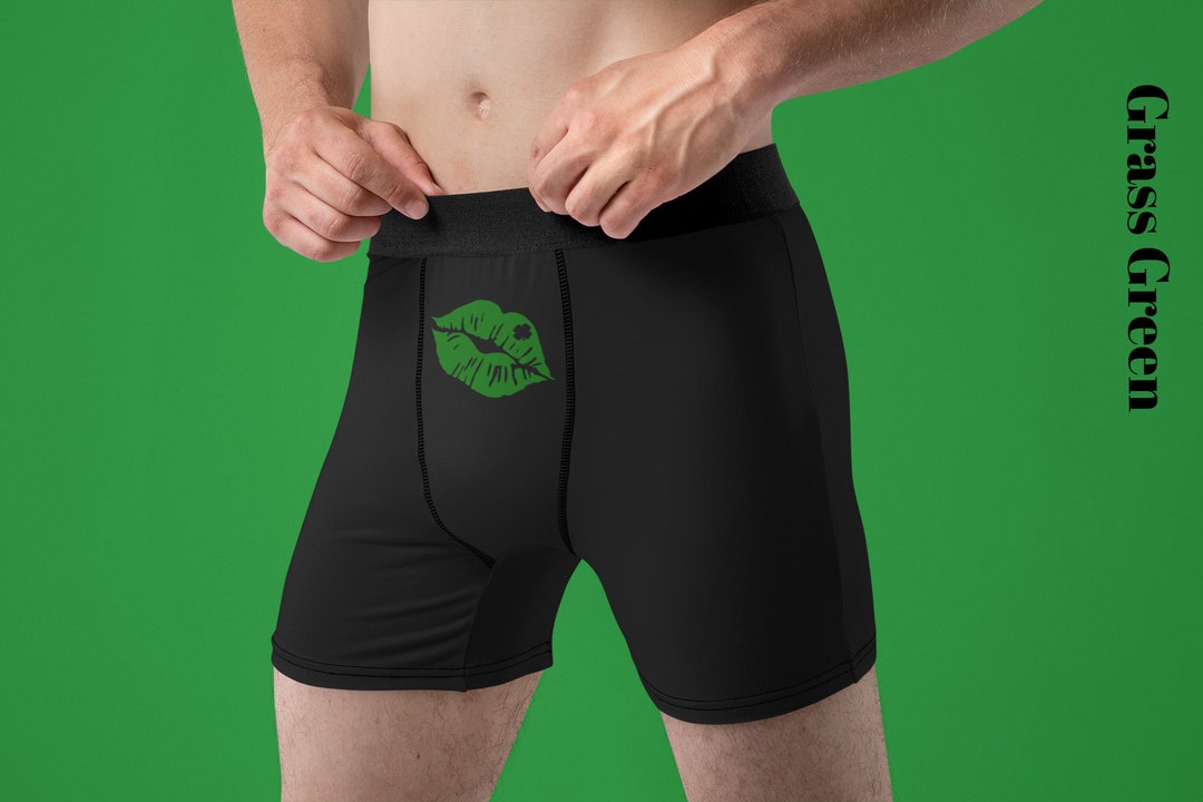 St Patricks Day Shamrock Kiss Boxers, Sexy Mens Briefs, Dirty Boxers ...